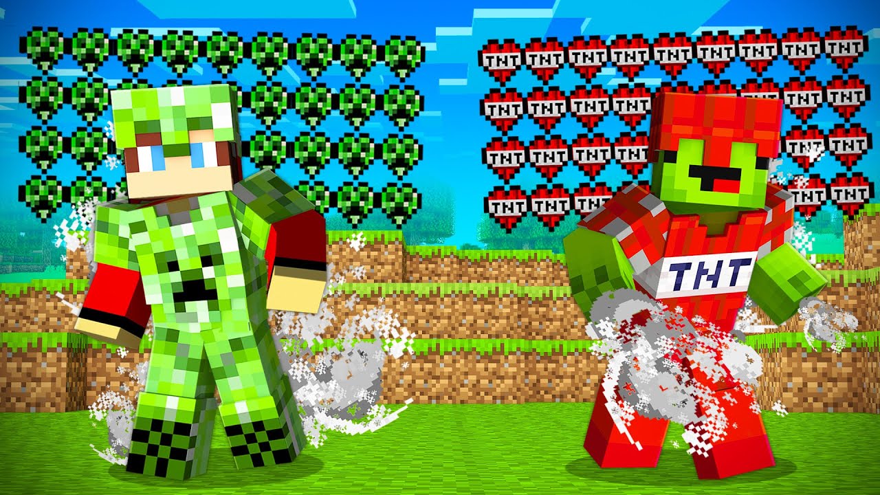 CREEPER Armor JJ vs TNT Armor Mikey in Minecraft - Maizen JJ and Mikey ...