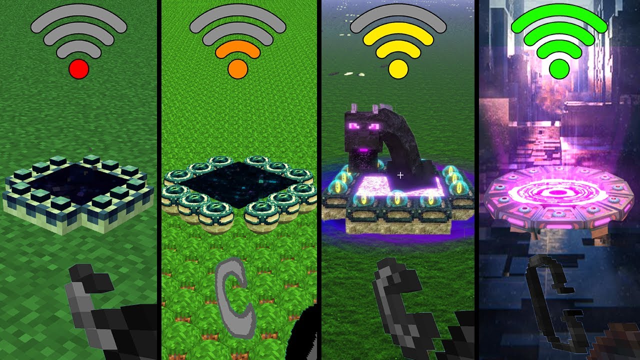 End portal with different Wi-Fi in Minecraft - Minecraft videos