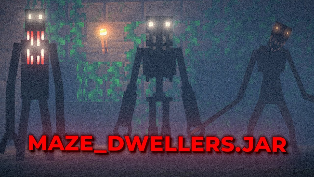 Escaping From 3 Dwellers in a Massive Minecraft Maze - Minecraft videos