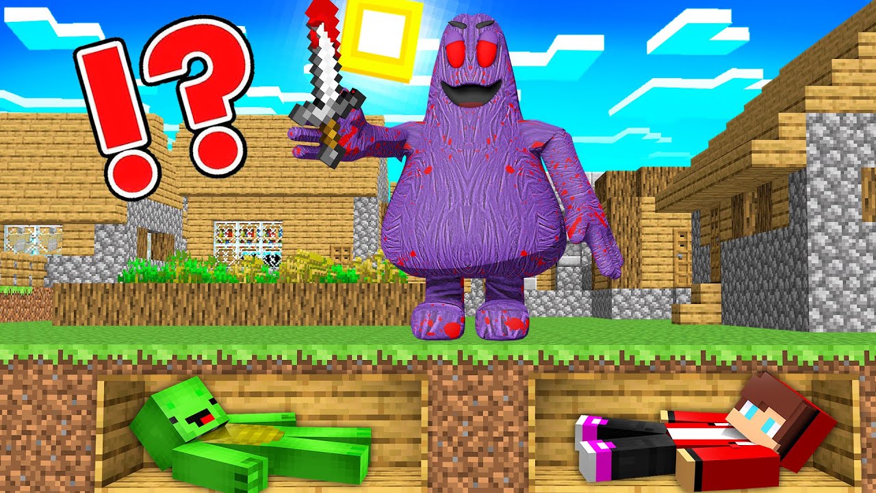 Grimace Shake Buried Mikey And Jj Alive In Minecraft Maizen Minecraft
