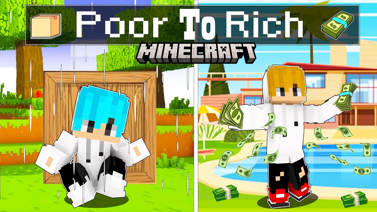 Going from POOR To RICH In Minecraft! (Tagalog) - Minecraft videos