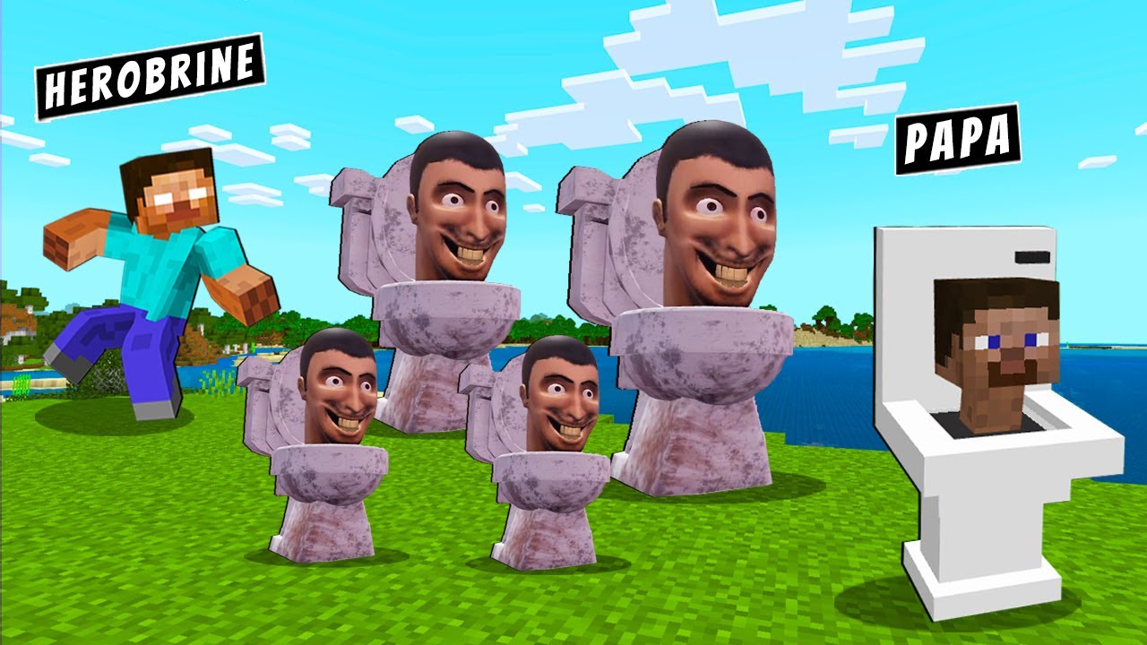 Herobrine's Father Turned into Skibidi Toilets in Minecraft and Roblox ...