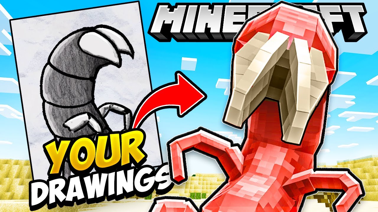 I Made YOUR Drawings into MINECRAFT Mobs! - Minecraft videos