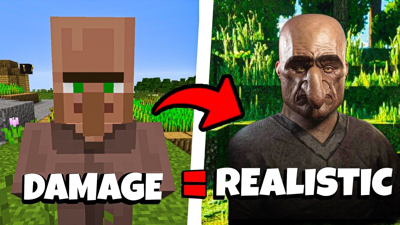 If I Take Damage Minecraft Gets More Realistic | Minecraft Hindi - Minecraft videos
