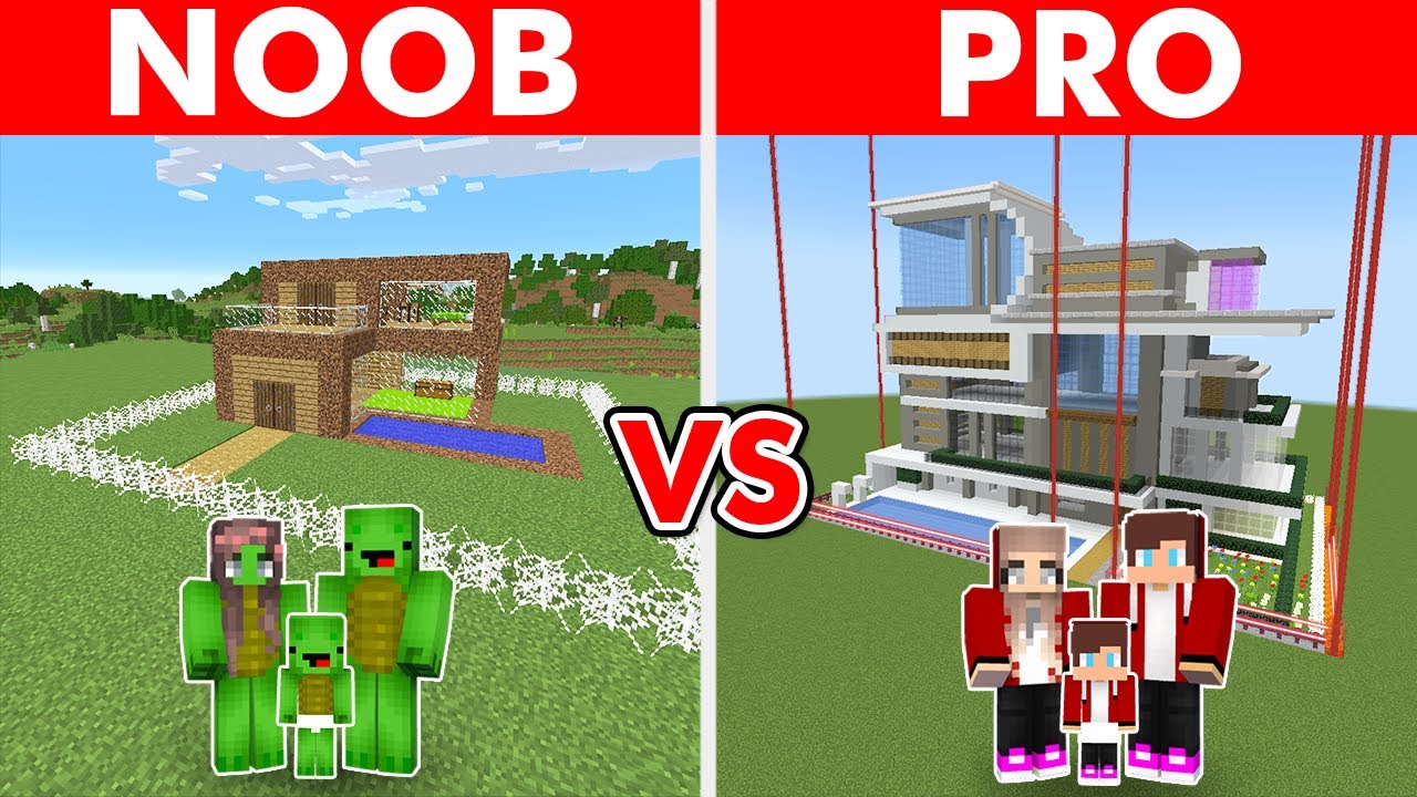 Minecraft NOOB vs PRO: SAFEST SECURITY HOUSE BUILD CHALLENGE TO PROTECT FAMILY - Minecraft videos