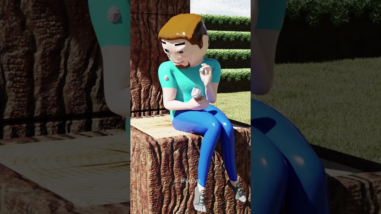 Minecraft - Steve and Alex eat ice cream - Minecraft videos