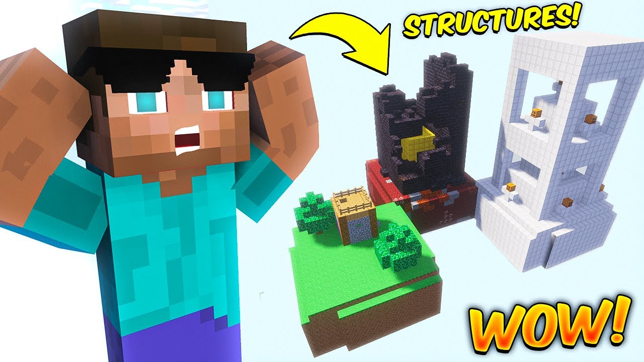 Minecraft but we can Craft CUSTOM STRUCTURES... - Minecraft videos