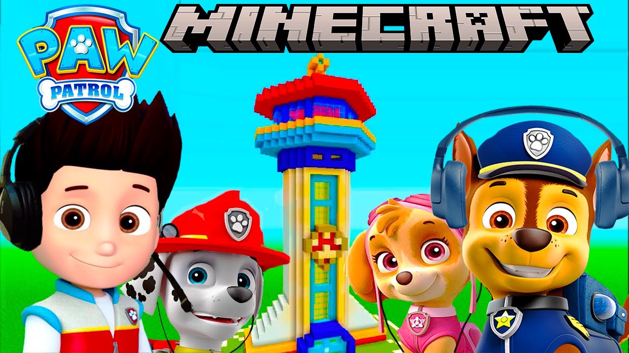 PAW Patrol Play Minecraft - Minecraft videos