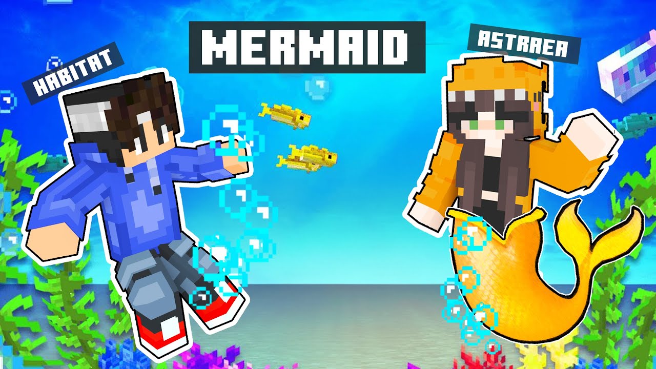 Playing Minecraft as a MERMAID! - Minecraft videos