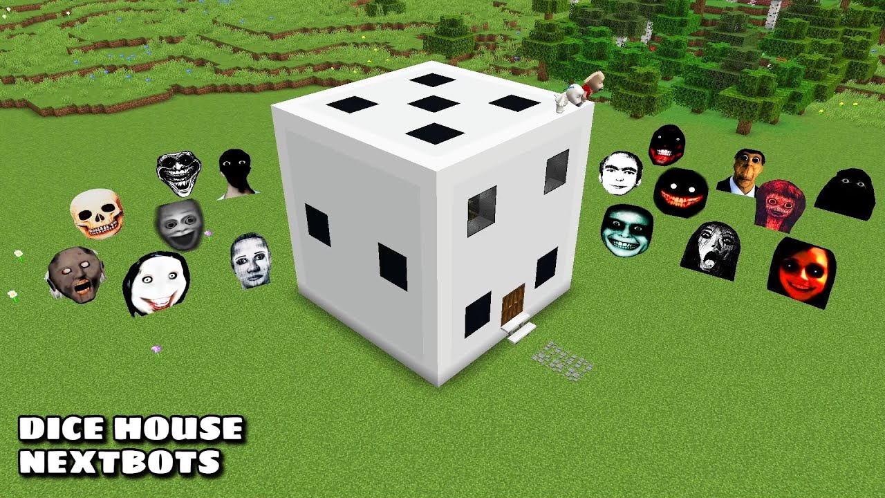 SURVIVAL DICE HOUSE WITH 100 NEXTBOTS in Minecraft - Gameplay - Coffin ...