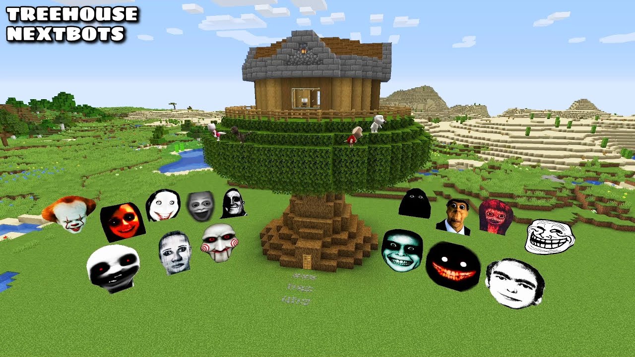 SURVIVAL TREE HOUSE PART 6 WITH 100 NEXTBOTS in Minecraft - Gameplay ...