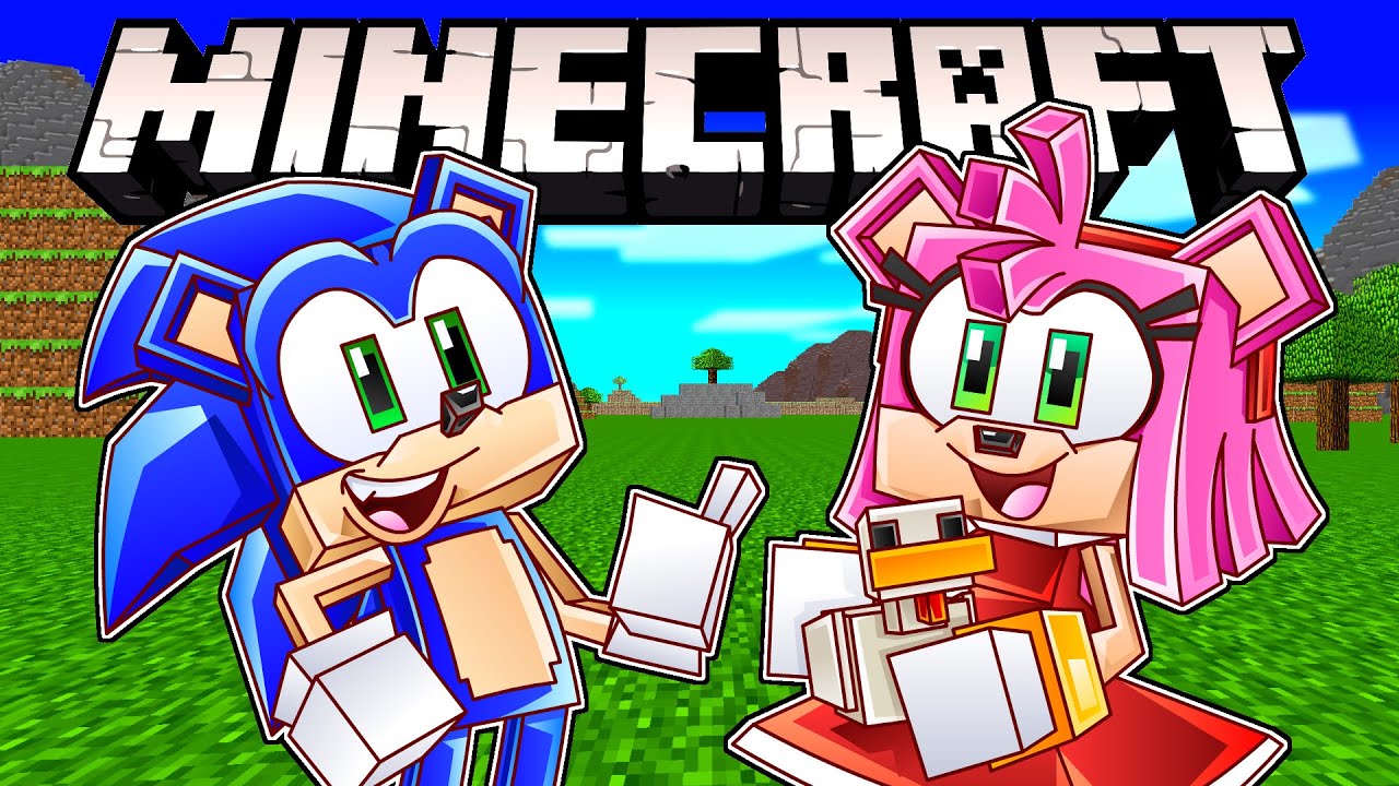 Sonic & Amy Play MINECRAFT LIVE!! (Part 1) - Minecraft videos