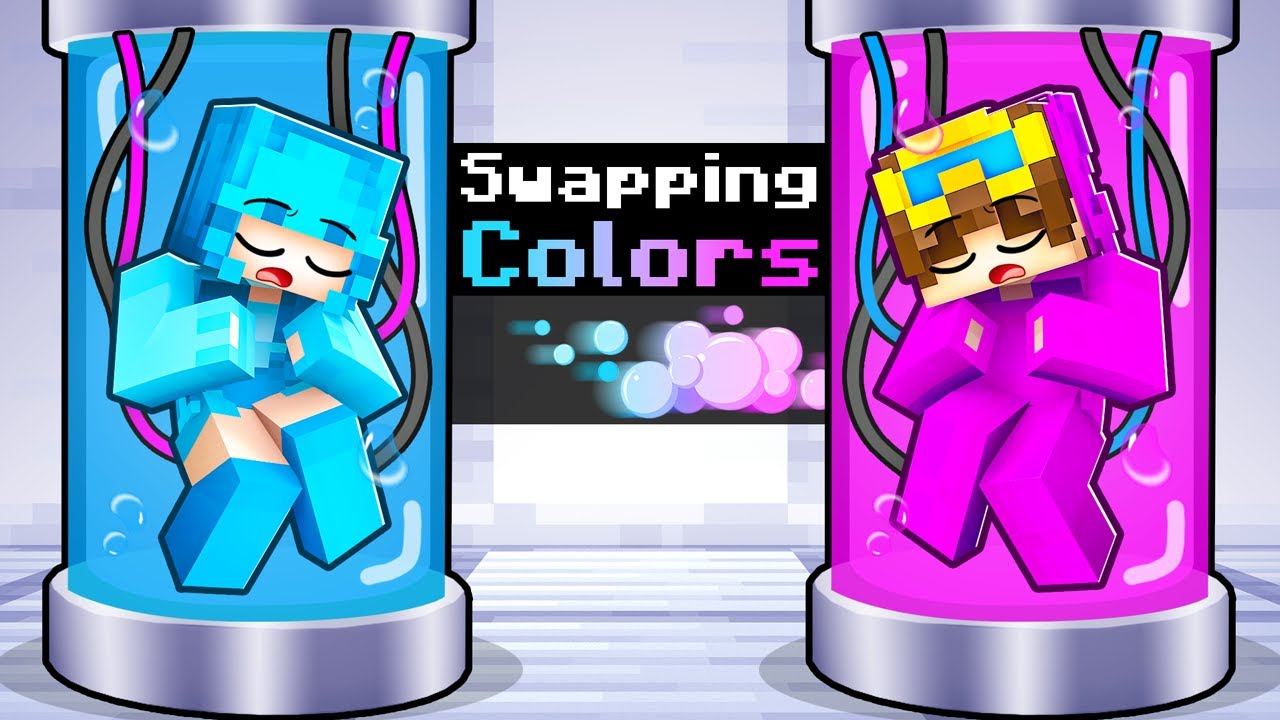 Swapping COLORS with my Friends in Minecraft! - Minecraft videos