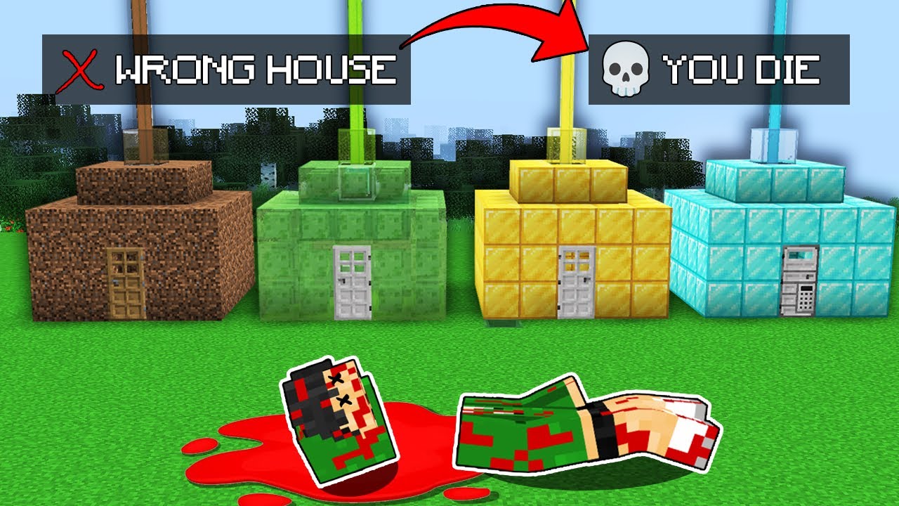 WRONG HOUSE = YOU DIE | Minecraft (Tagalog) - Minecraft videos