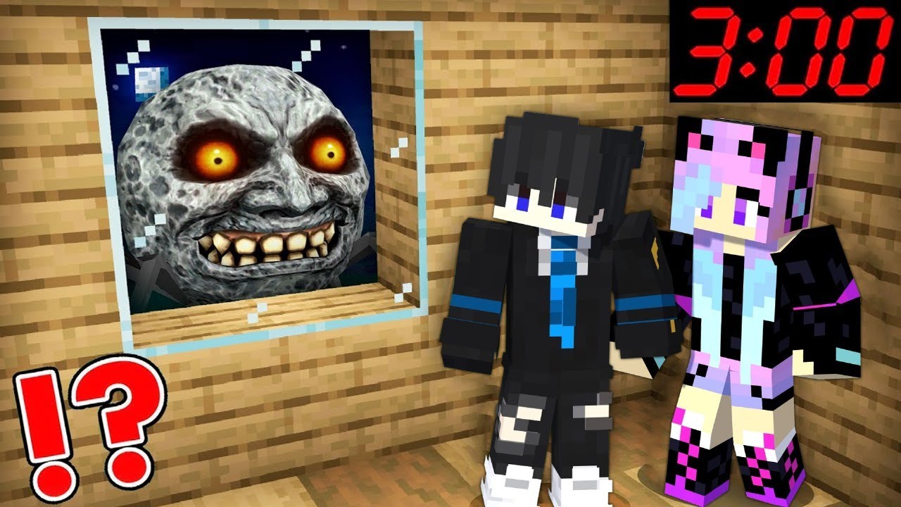 Why Scary LUNAR MOON ATTACK HOUSE At Night in Minecraft - Minecraft videos