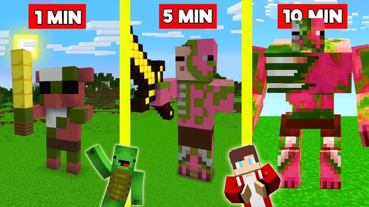 ZOMBIE PIGMAN BUILD BATTLE CHALLENGE In Minecraft - NOOB VS PRO ...