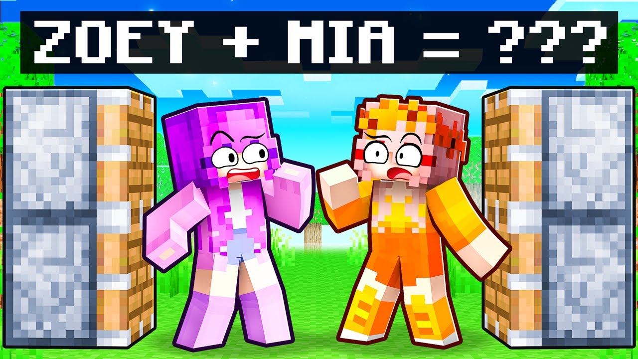 Zoey + Mia In Minecraft! - Minecraft videos