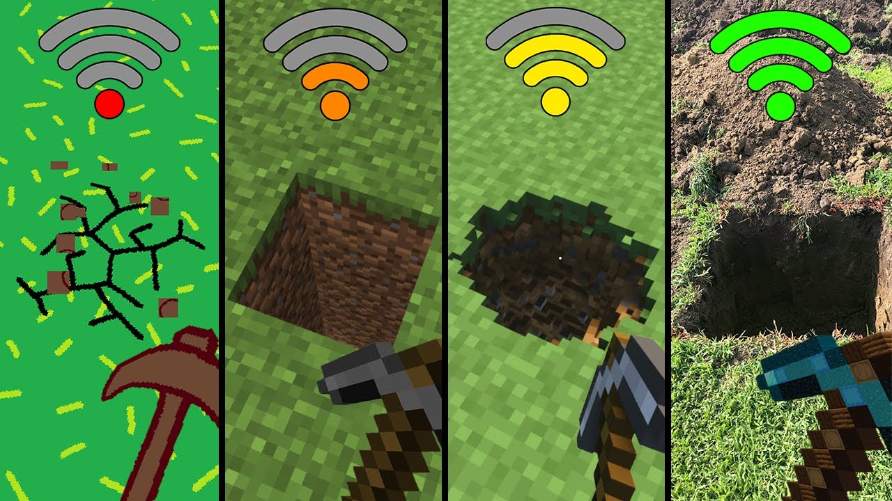physics with different Wi-Fi in Minecraft - Minecraft videos