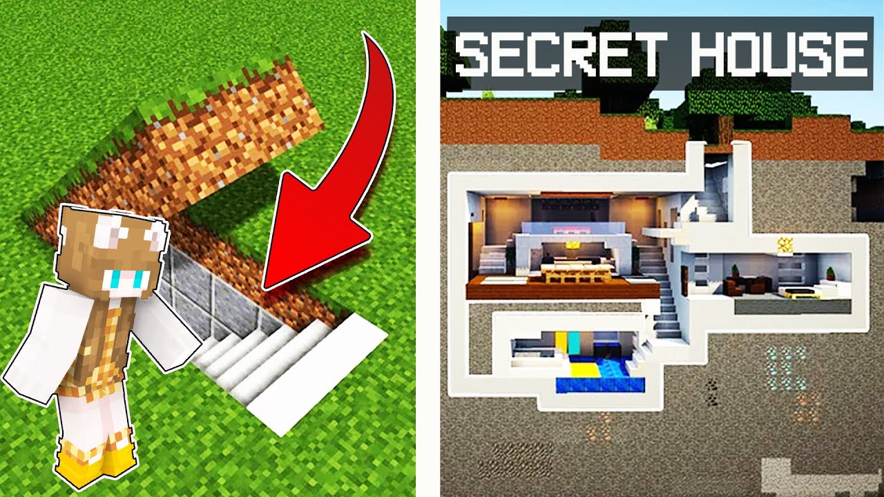 BUILDING A SECRET UNDERGROUND HOUSE in Minecraft!!! - Minecraft videos