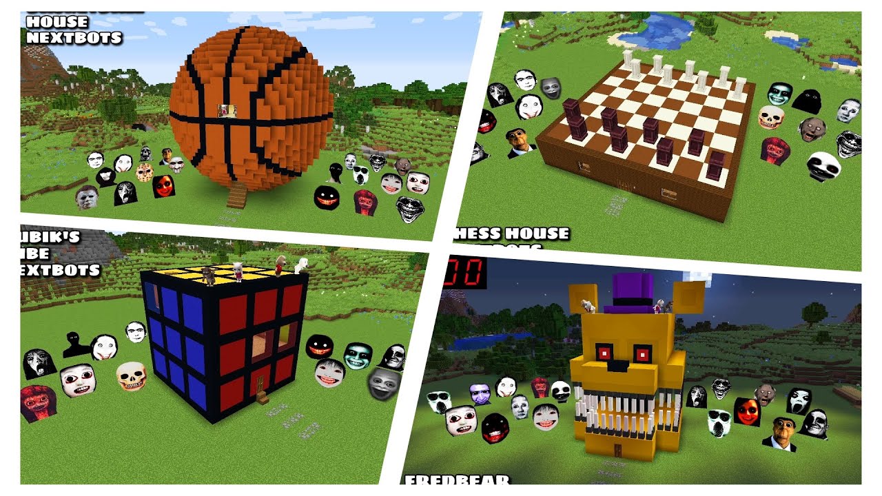 Compilation Of Best Survival Houses With Nextbots Part 5 In Minecraft