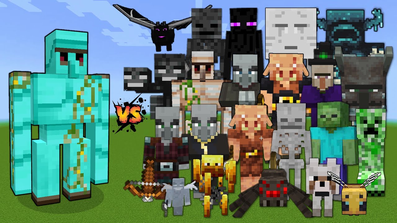 Diamond Golem vs Every mob in Minecraft - Minecraft mob battle ...