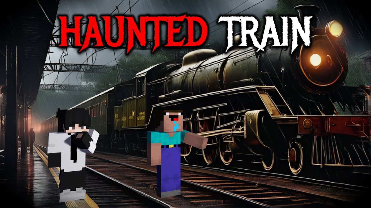 HAUNTED GHOST TRAIN Minecraft Horror Story in Hindi - Minecraft videos