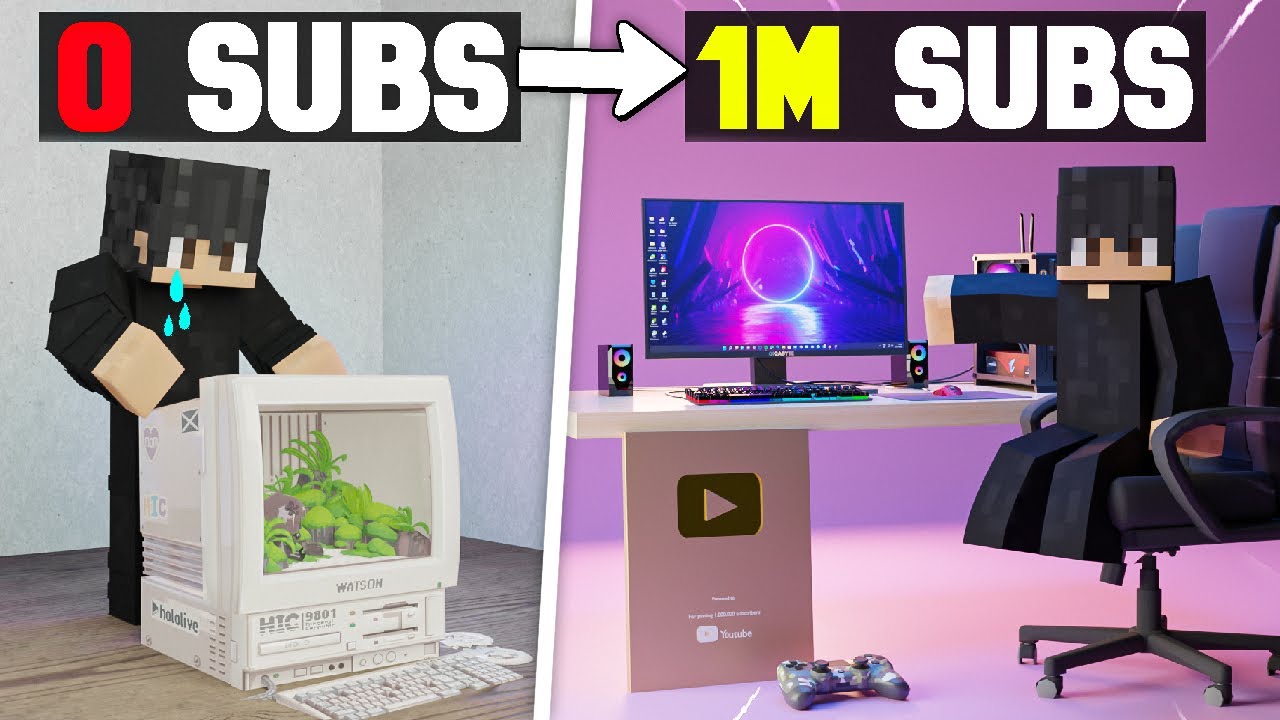 How I Became a FAMOUS YOUTUBER in Minecraft - Minecraft videos