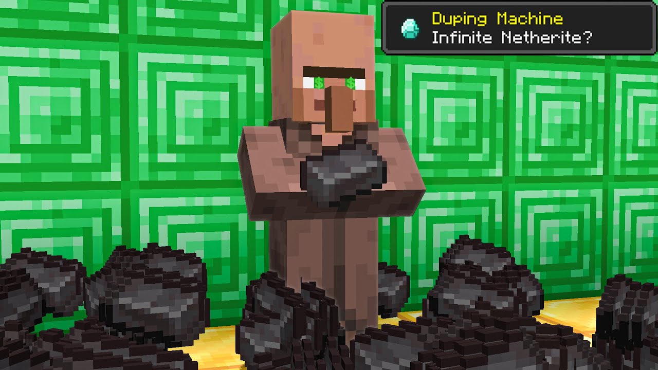 How Villager Glitch gave me Infinite Netherite? - Minecraft videos