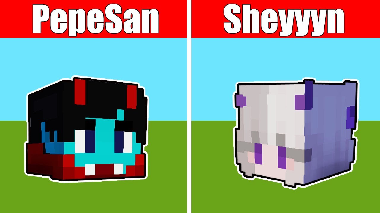 How to BUILD CUTE PepeSan and CUTE Sheyyyyn STATUE | Minecraft Build ...