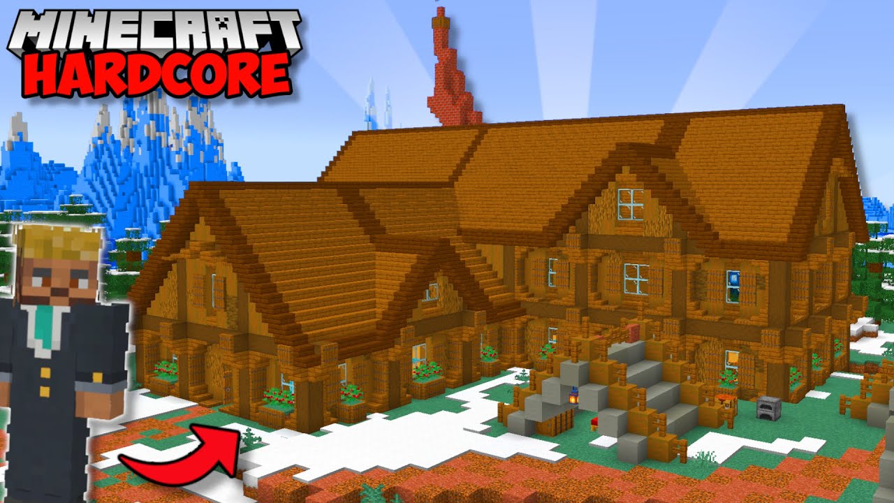 I Built A GIANT CABIN in Minecraft 1.20 Hardcore (#91) - Minecraft videos