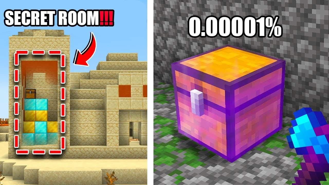 I Found Minecraft's Rarest Secret Rooms - Minecraft videos