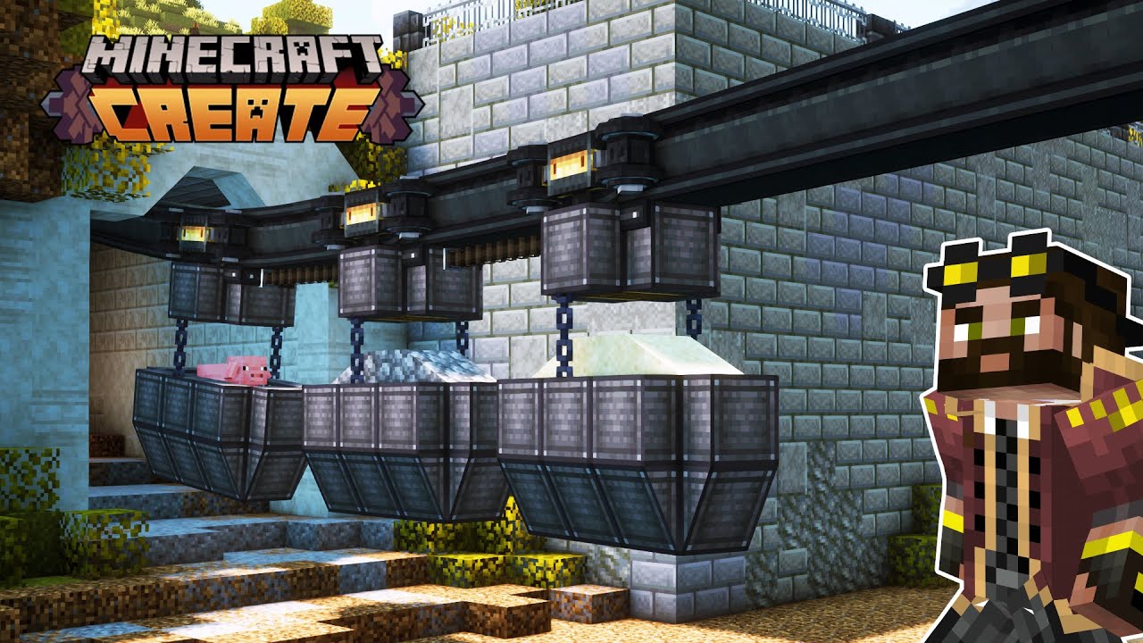 I built my first MONORAIL in Minecraft Create Mod! - Minecraft videos