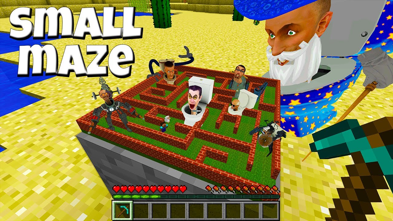 I found a real SMALLEST MAZE in MINECRAFT! SURVIVAL in SKIBIDI MAZE ...
