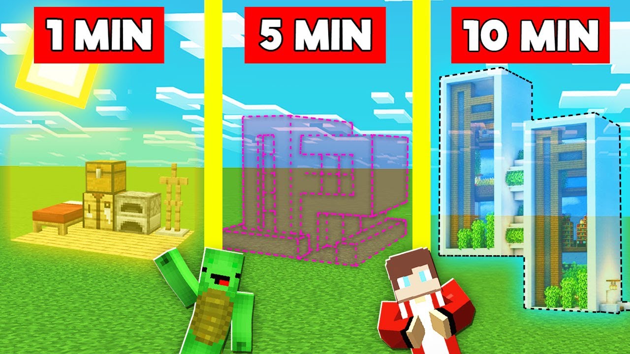 INVISIBLE HOUSE BUILD BATTLE CHALLENGE In Minecraft - NOOB VS PRO - Maizen Mizen Mazien Parody ...