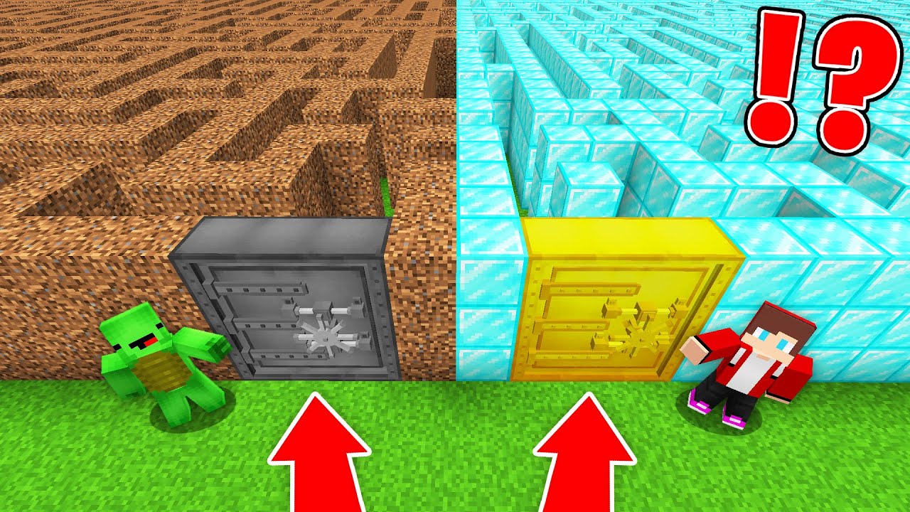 JJ and Mikey Found a BIGGEST MAZE : DIRT vs DIAMOND in Minecraft Maizen? - Minecraft videos