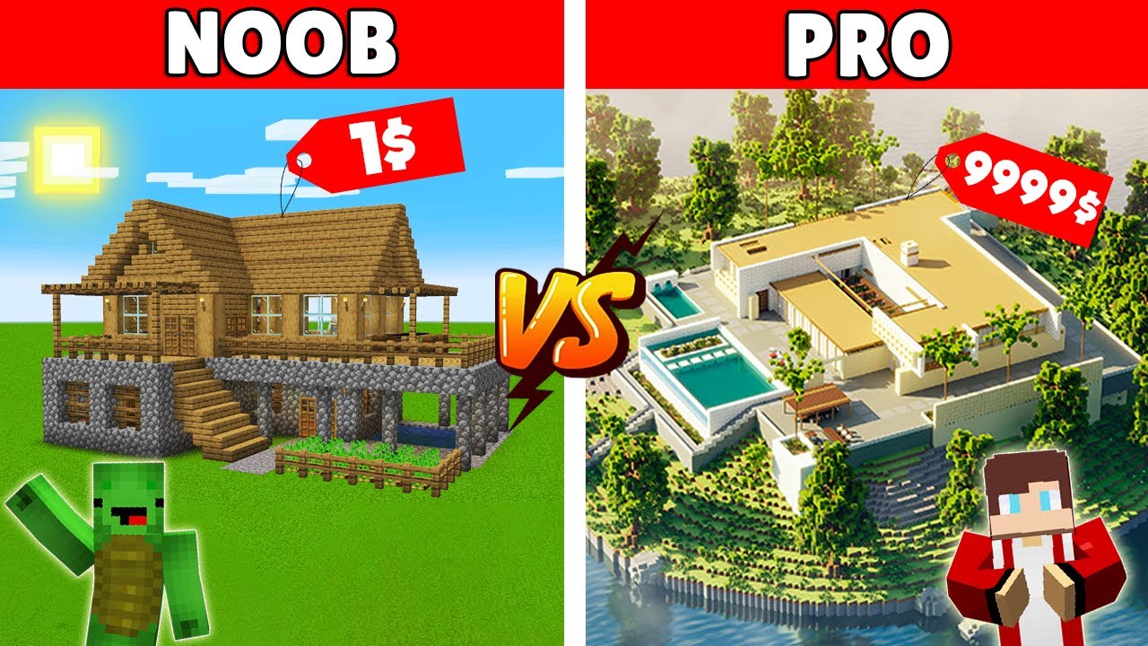 LUXURY MANSION BUILD BATTLE CHALLENGE In Minecraft - NOOB VS PRO - Maizen Mizen Mazien Parody ...