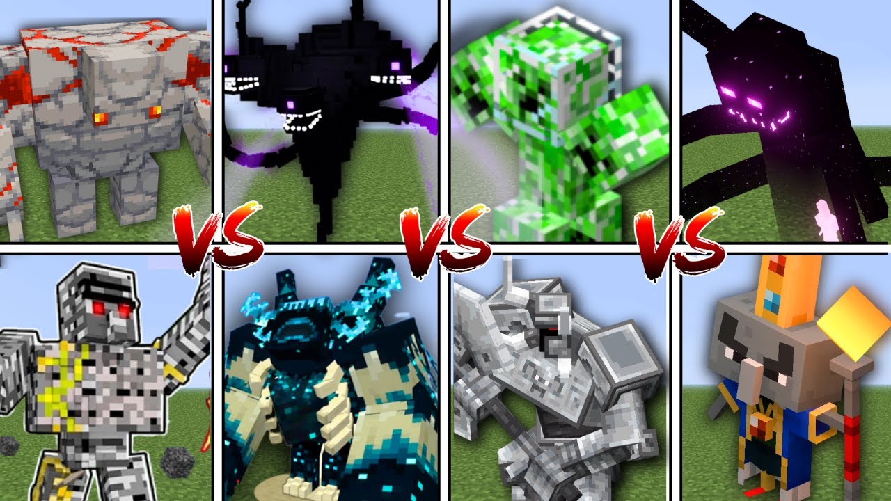 MINECRAFT OP BOSSES TOURNAMENT in Minecraft Mob Battle - Minecraft videos