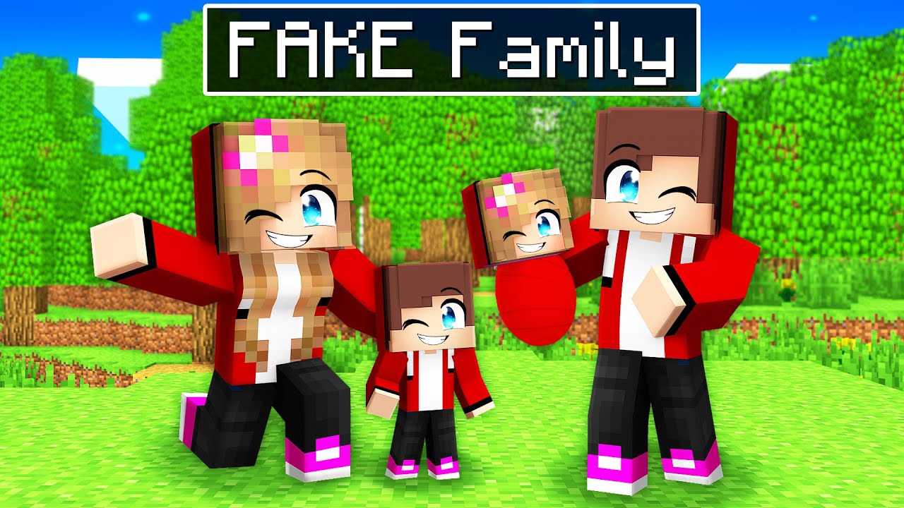 Maizen Having A FAKED FAMILY in Minecraft! - Parody Story(JJ and Mikey TV) - Minecraft videos