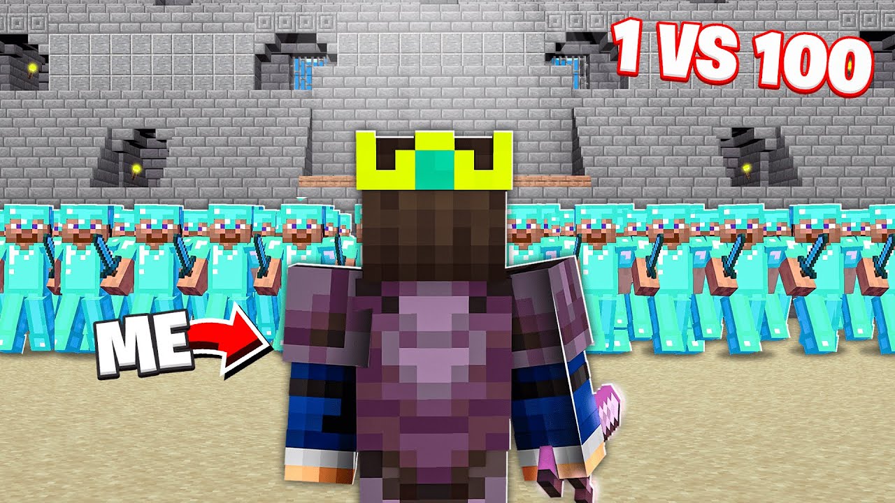 Me VS 100 Players in Minecraft (Hoplite Battle Royale) - Minecraft videos