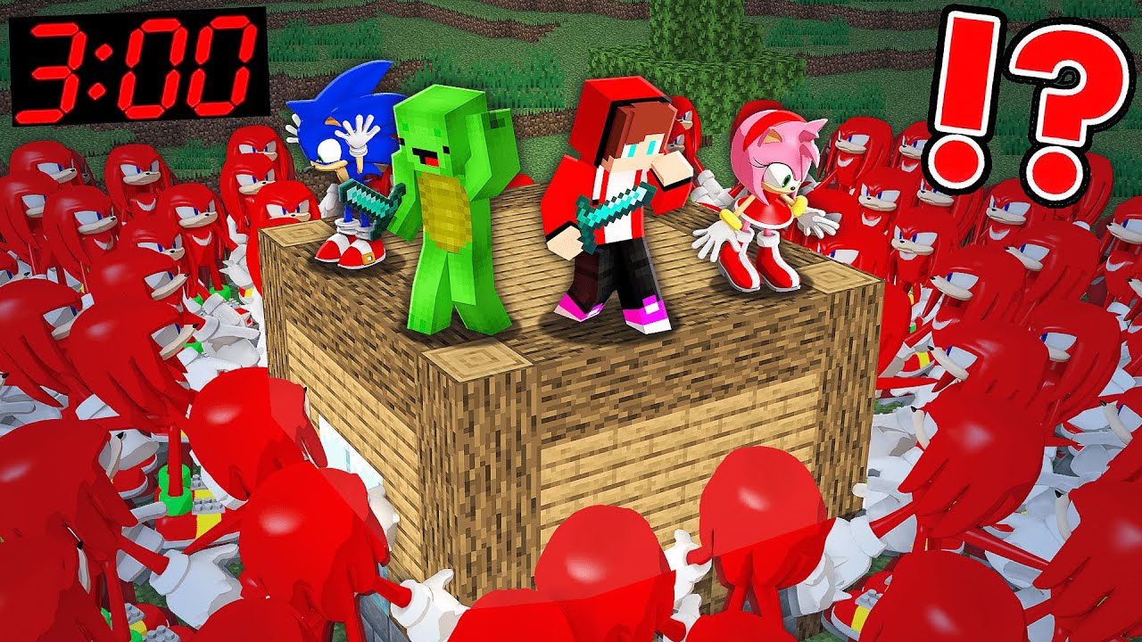 Mikey and JJ with SONIC and ROSE SURROUNDED by 1000 KNUCKLES in ...