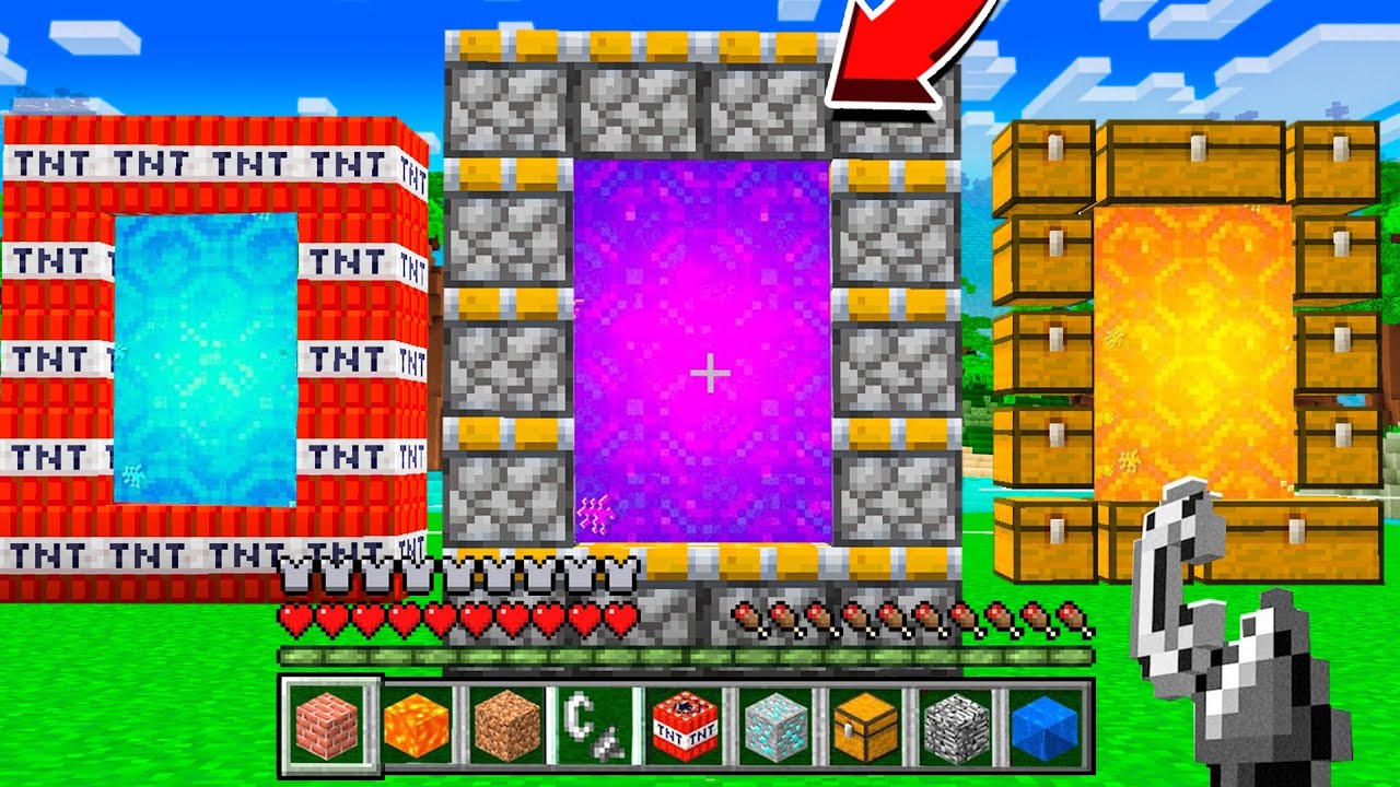 Minecraft, But You Can Build a Portal Out Any Block || Minecraft Mods ...