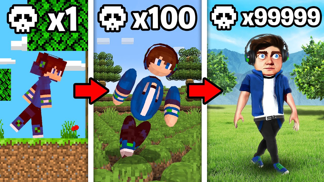 Minecraft, But Your Deaths = 2D to 5D - Minecraft videos