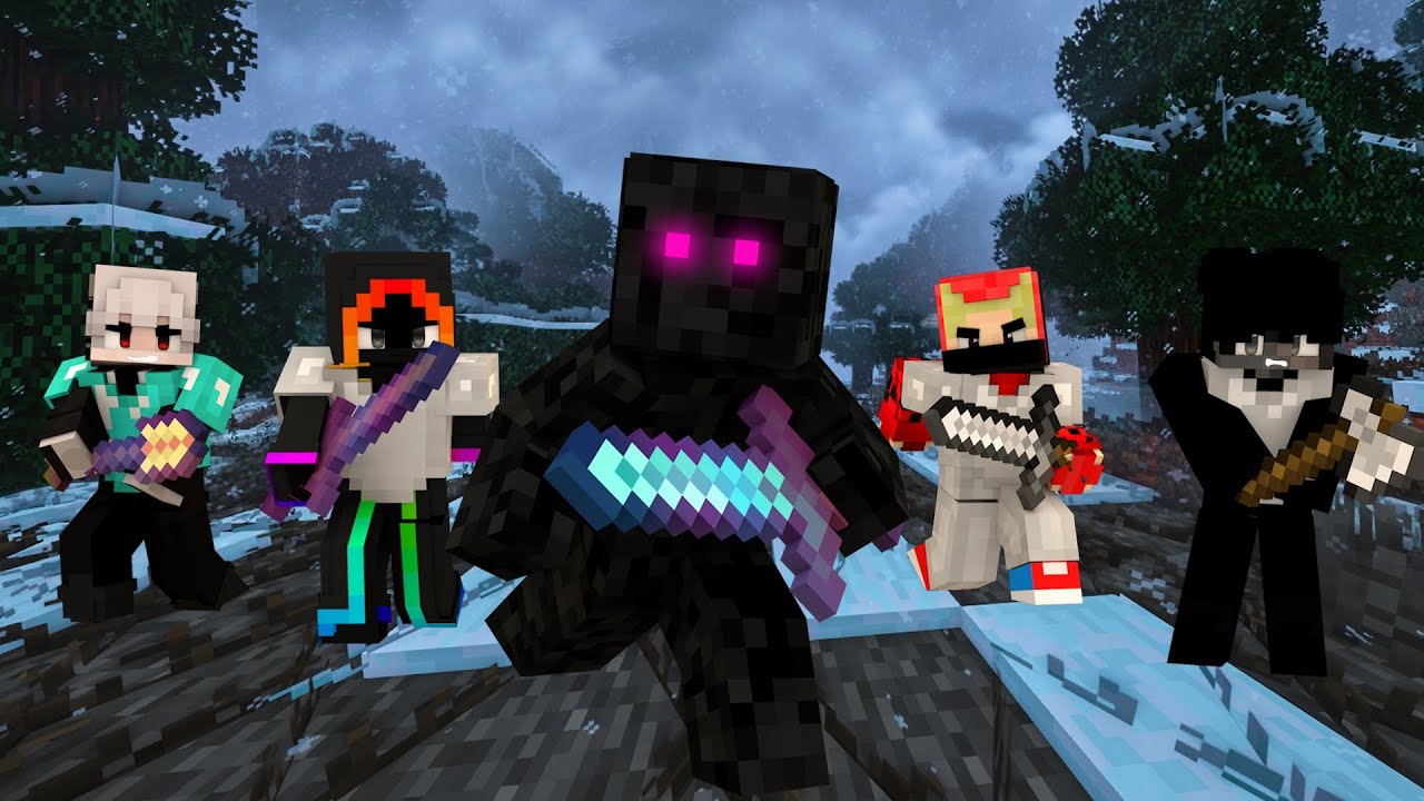 Minecraft Speedrunner VS 4 Pro Minecrafters - Minecraft videos