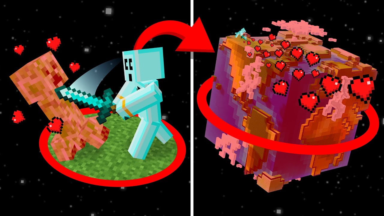 Minecraft but Damage = World Size - Minecraft videos