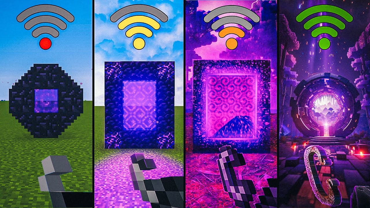 Minecraft: nether portal with different Wi-Fi - Minecraft videos