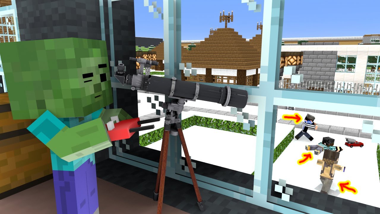 Monster School : Smart Zombie Boy And 3 Gangsters - Minecraft Animation ...