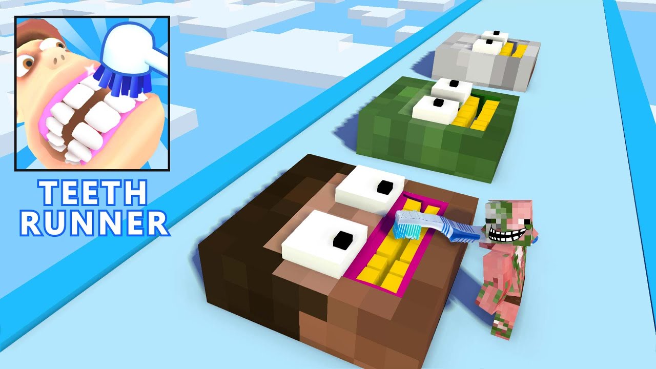 Monster School : TEETH RUNNER CHALLENGE - Minecraft Animation ...