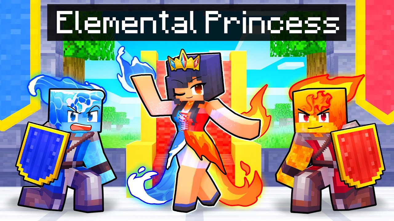 Playing as an ELEMENTAL PRINCESS in Minecraft! - Minecraft videos