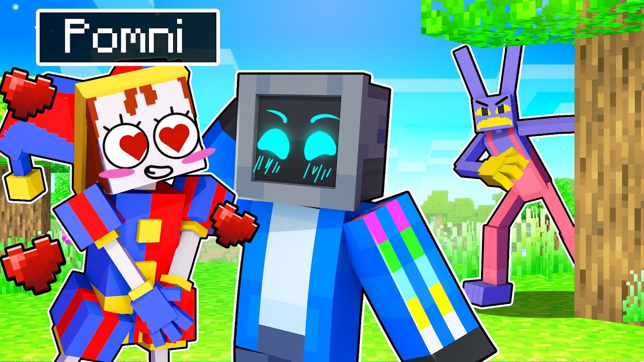 Pomni has a CRUSH on Me in Minecraft! - Minecraft videos