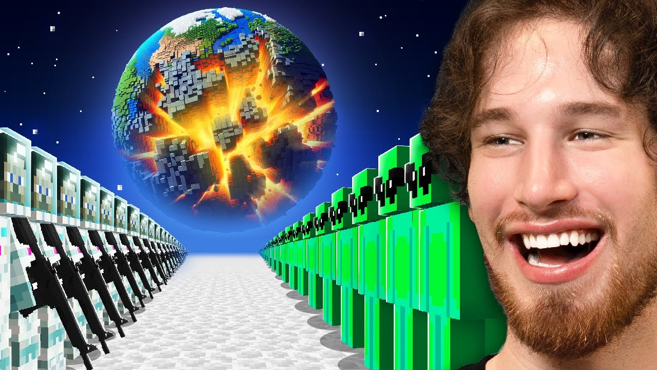 Simulating War On The Moon In Minecraft - Minecraft videos